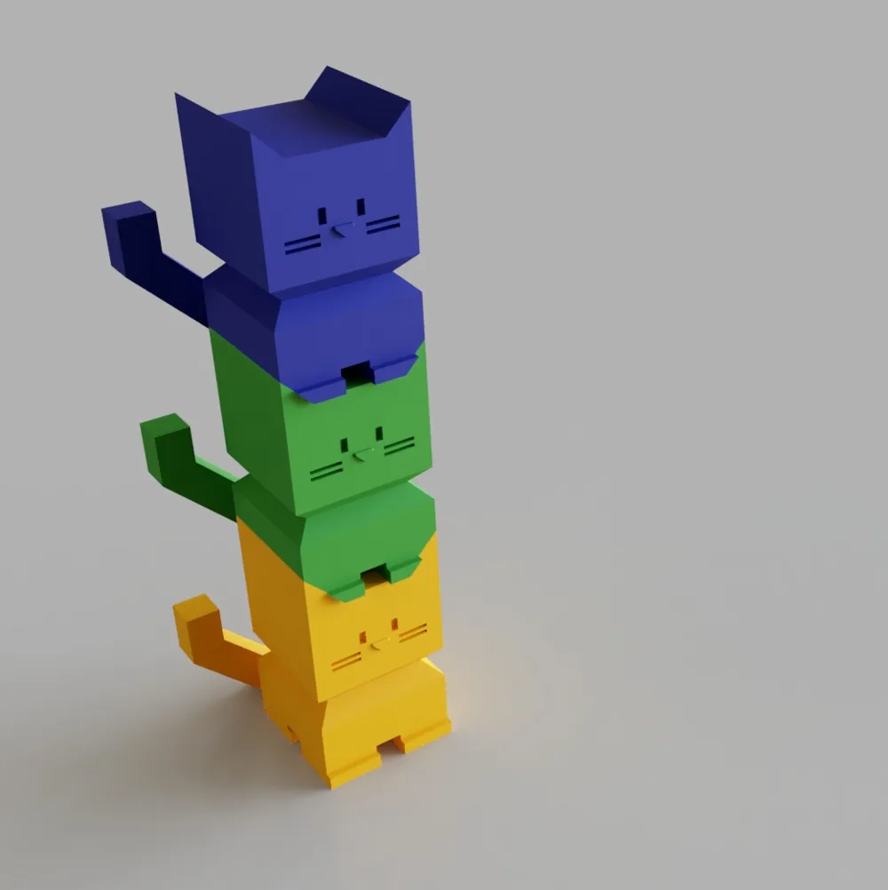 Compatocat - A Stackable Calibration Cat Remixed by Zeustopher - MakerWorld