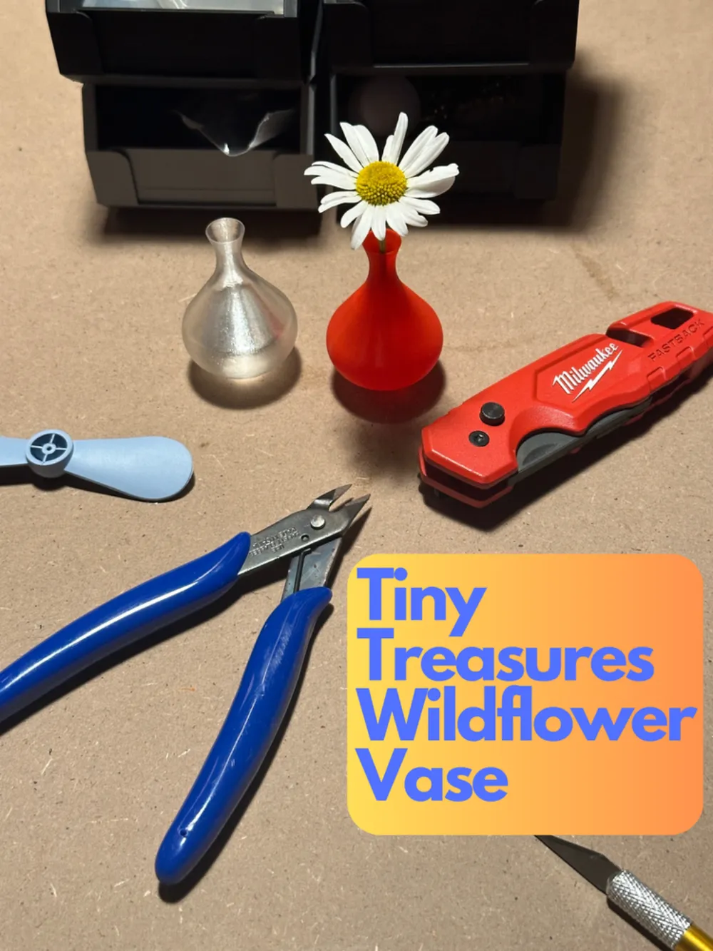 Tiny Treasures Wildflower mini Vase by FireDragon3D - MakerWorld