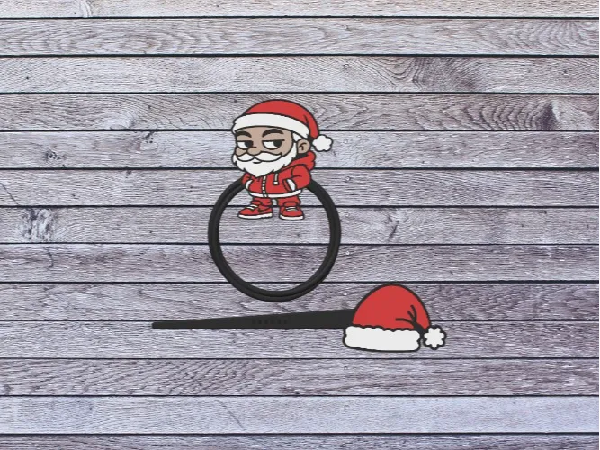 Urban Santa Hair Pin by Coriell3D'z MakerWorld: Download Free 3D Models