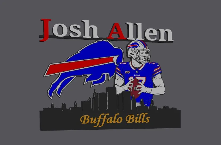 Buffalo Bills Josh Allen zeigt die Skyline von Buffalo! – Kostenloses ...