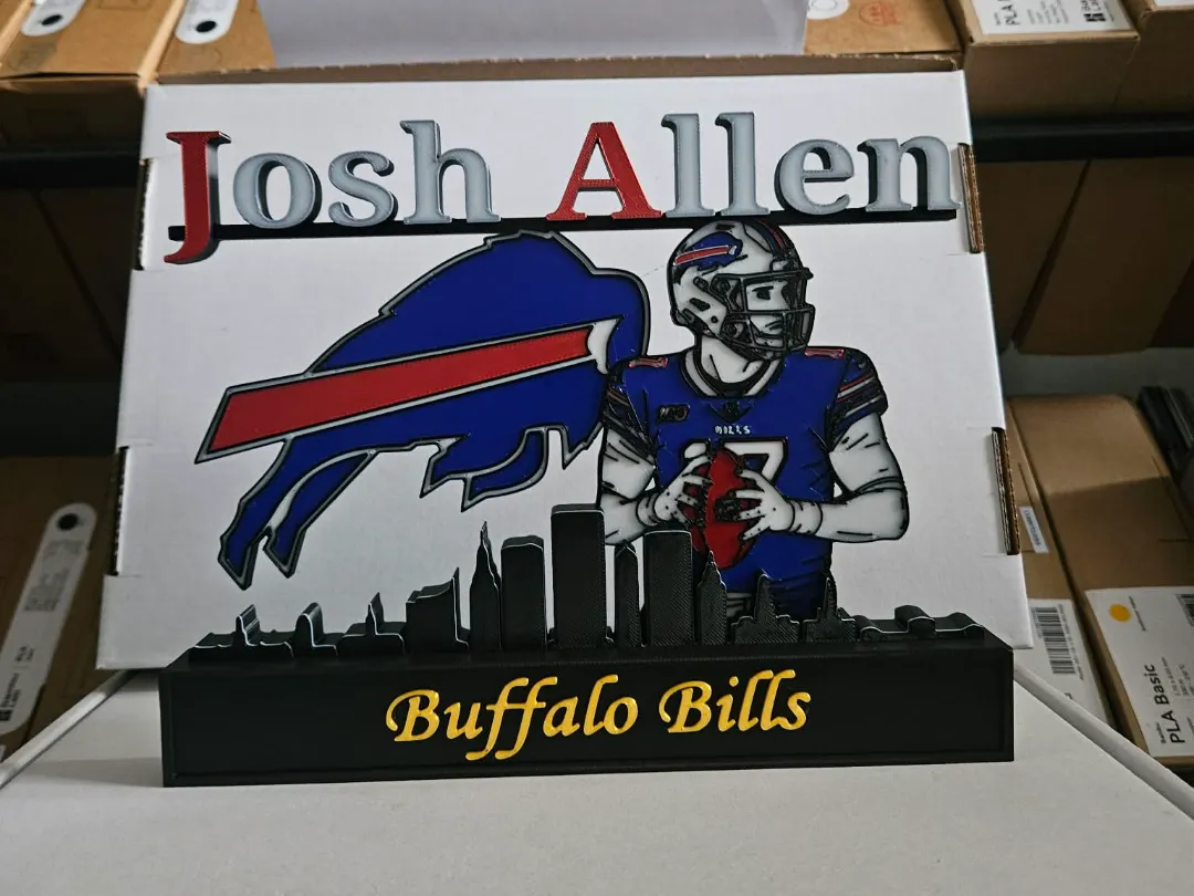 Buffalo Bills Josh Allen zeigt die Skyline von Buffalo! – Kostenloses ...