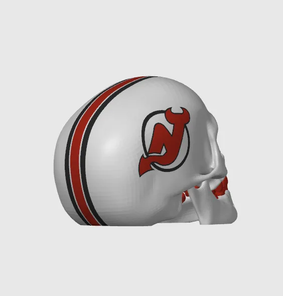New Jersey Devils Skull - Free 3D Print Model - MakerWorld