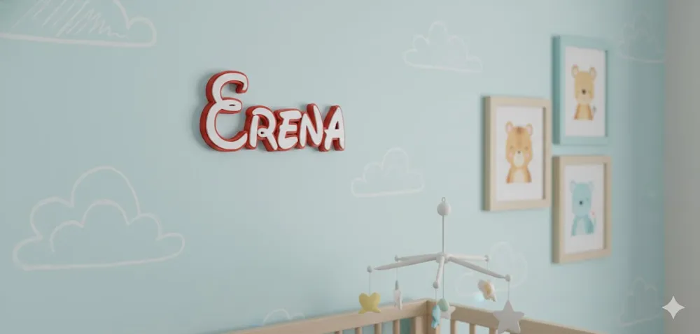 Erena Name Disney Font - Free 3D Print Model - MakerWorld