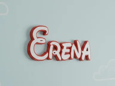 Erena Name Disney Font - Free 3D Print Model - MakerWorld