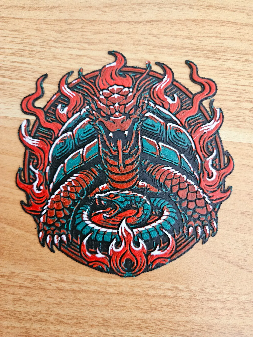 Four Divine Beasts (青龙白虎朱雀玄武) Coaster Set/Wall Art by AutoArtistry ...