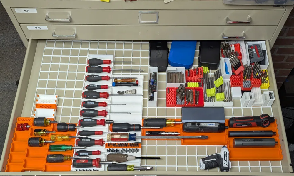 Modular Screwdriver Organizer Gridfinity by JoeMalovich MakerWorld: Download Free 3D Models