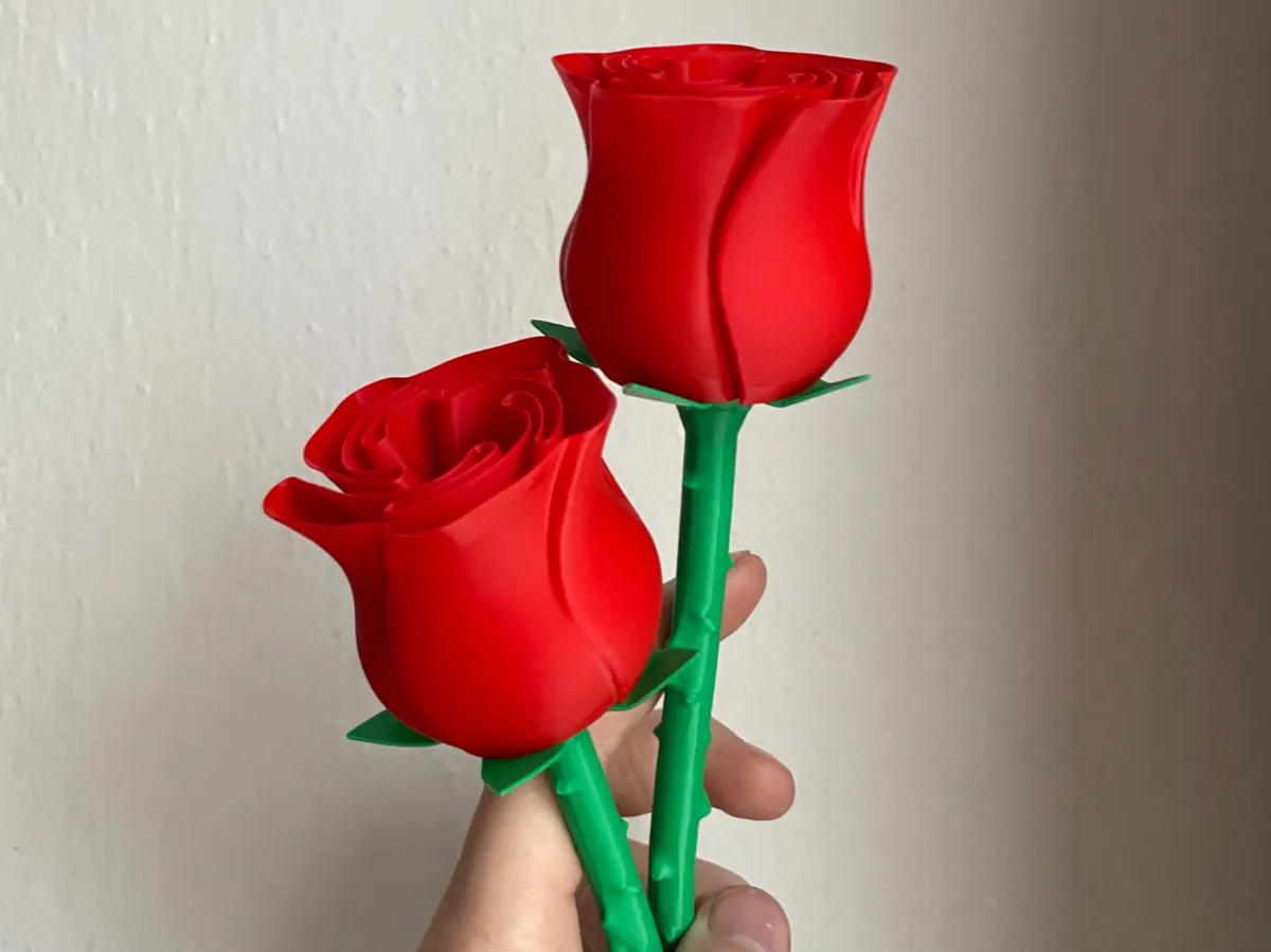 Beautiful Rose w Stem - valentine's day gift - Free 3D Print Model ...