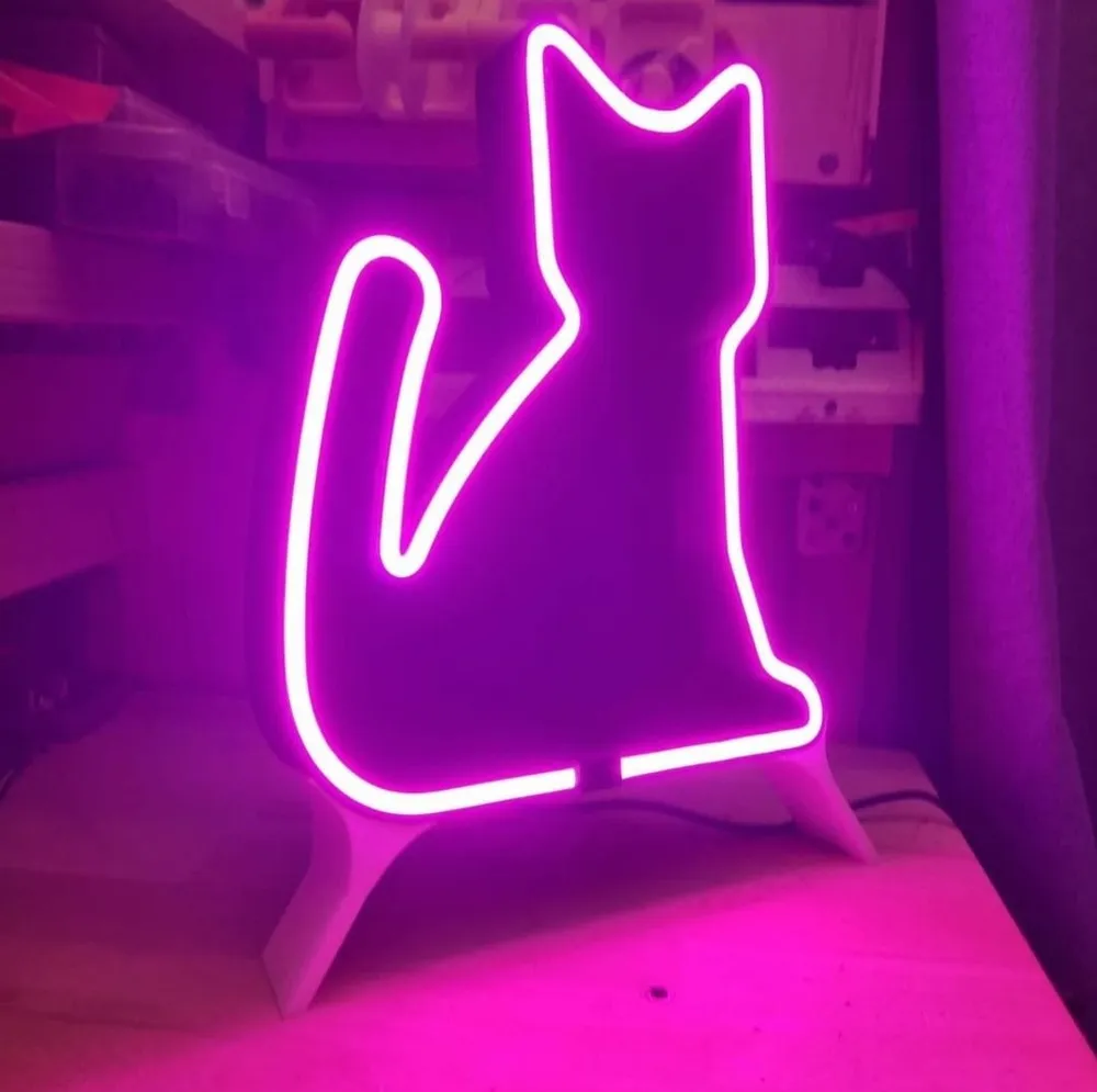 Neon Cat Lamp by Big Simi - MakerWorld