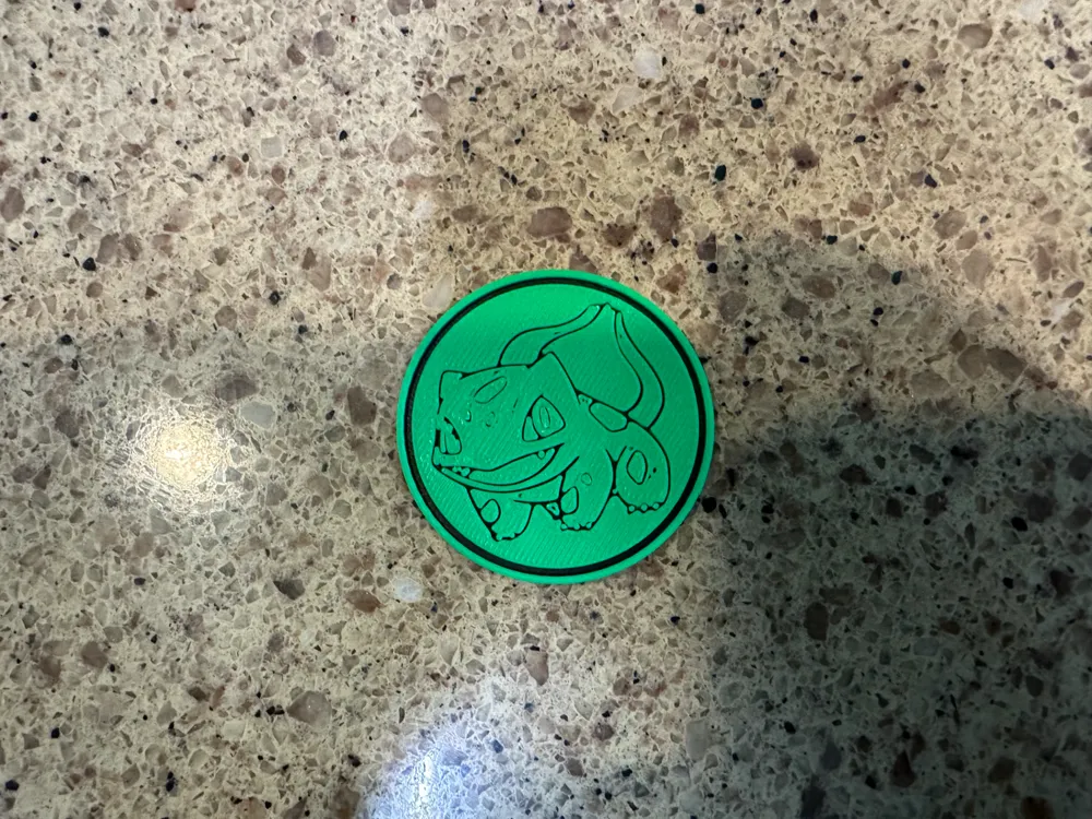 001 - Bulbasaur Coin by Pulaski County Public Library - MakerWorld