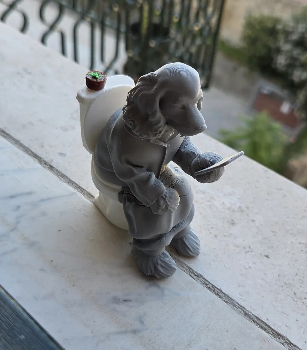 Cocker Spaniel Assis (No AMS) - Modèle d'Impression 3D Gratuit - MakerWorld