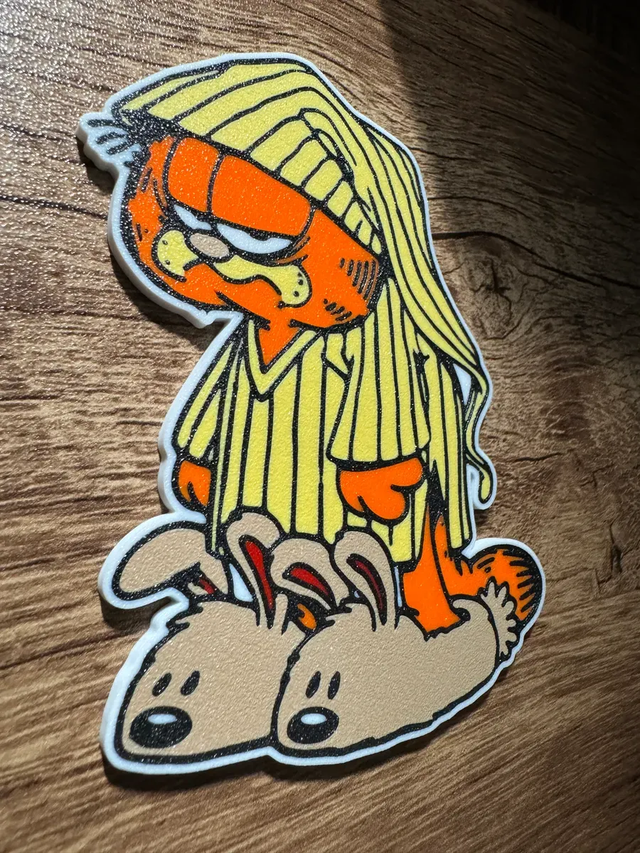 Garfield Magnet (multi-color)(8x3mm magnets) by omie - MakerWorld