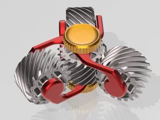 Triple helix gear spinner by Thorin Oakenshield MakerWorld: Download ...