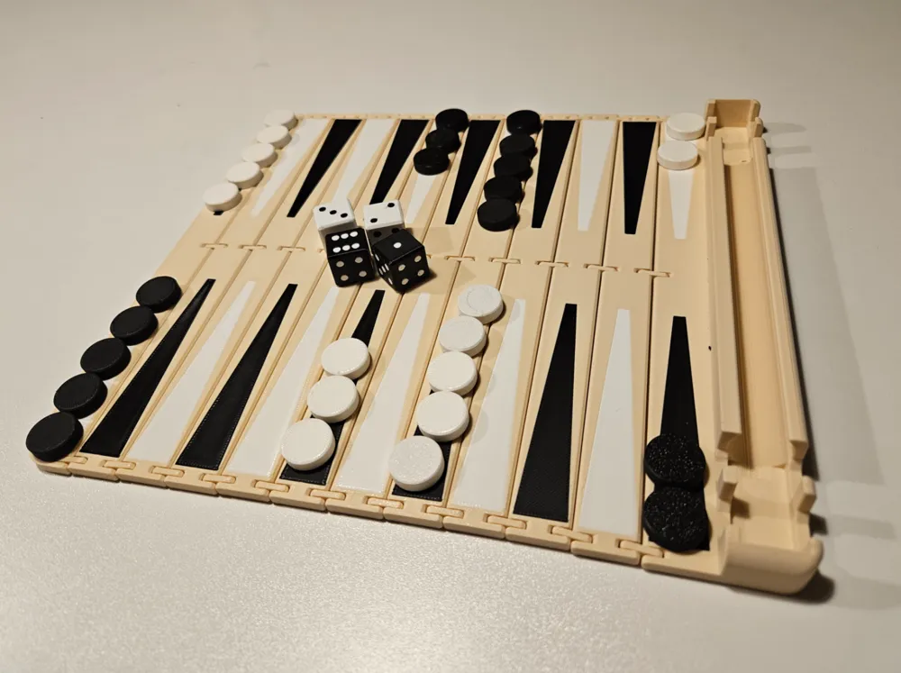 Rollable Backgammon by NickGHauge - MakerWorld