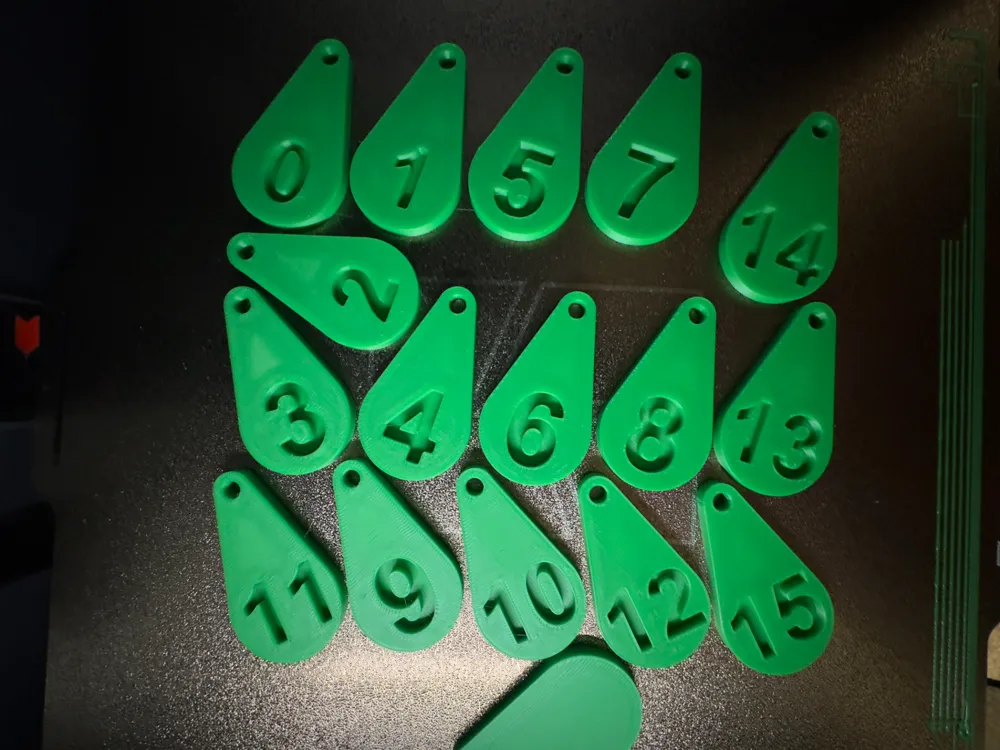 Numbered Key Tags 0-15 and Blank Remixed by The_WelksterMakerWorld ...