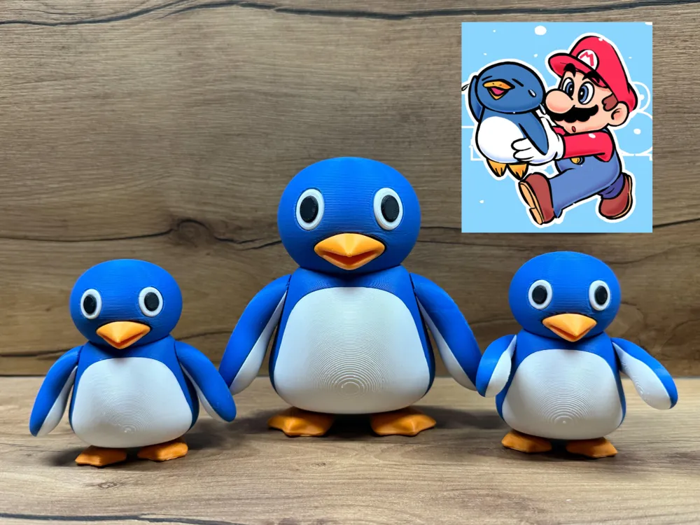 Pingouin Mario multipart by mika MakerWorld: Download Free 3D Models