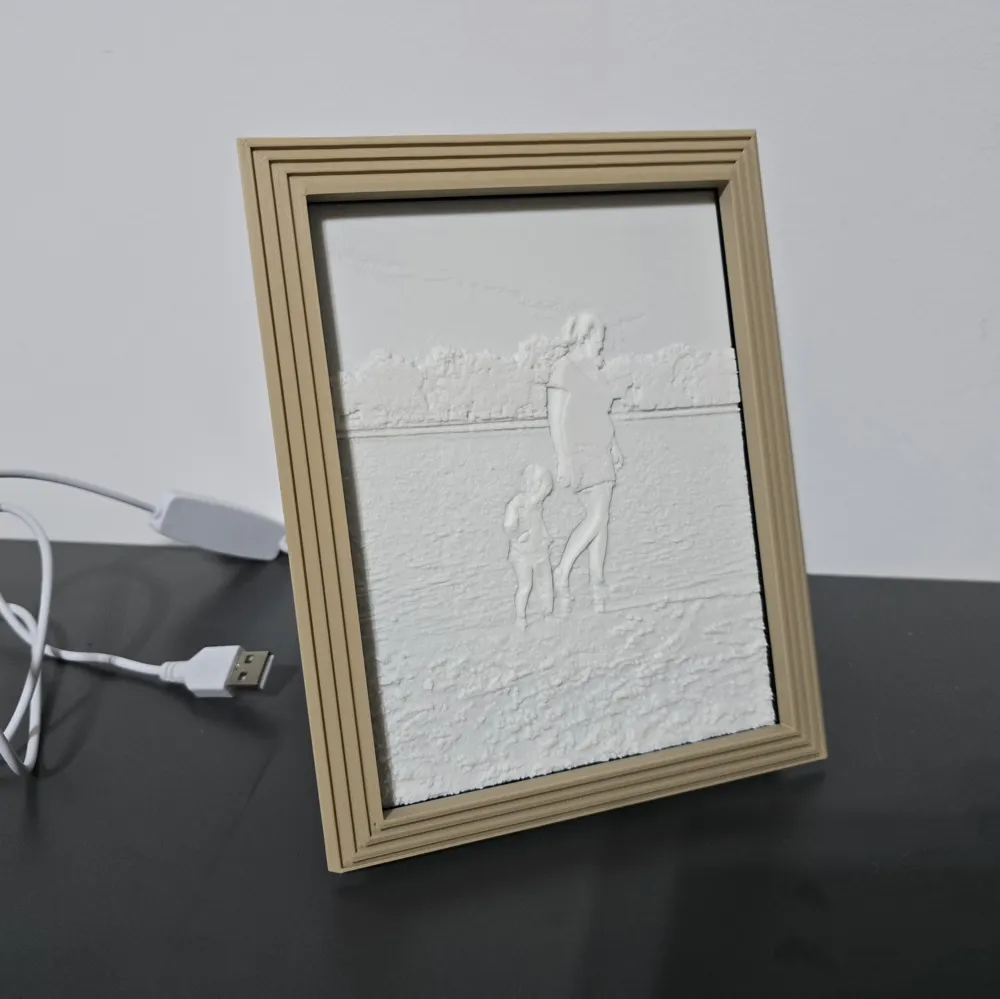 Illuminated Lithophane Picture Frame - Free 3D Print Model - MakerWorld