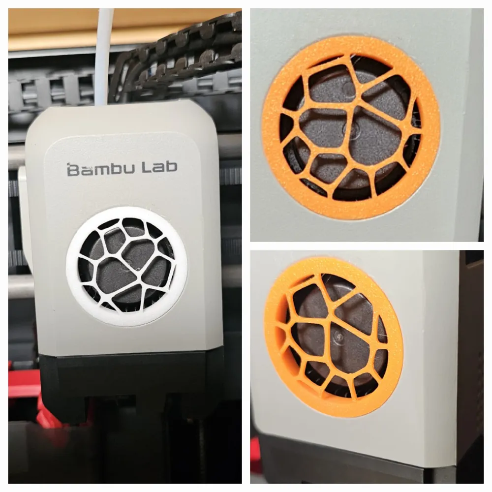 P1S/P1P/X1C Fan Cover Voronoi by Oxaspa - MakerWorld