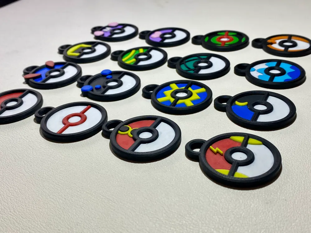 Pokémon Timer Ball Keychain – with 3D effect by DiddyKong3D MakerWorld ...