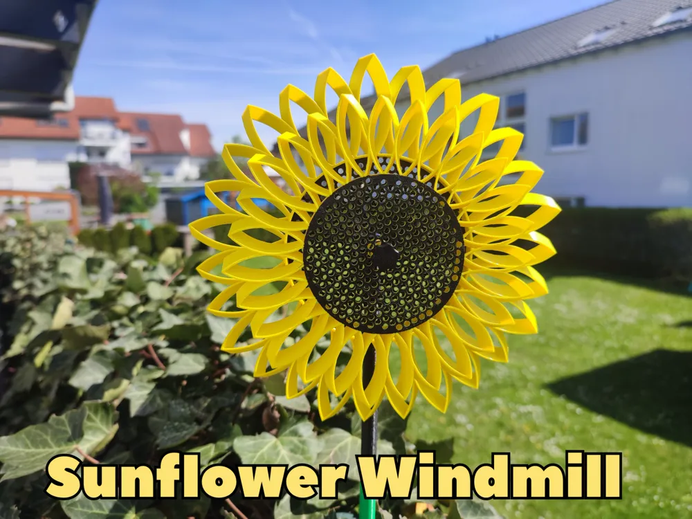 Sunflower Windmill - Customizable System - Free 3D Print Model - MakerWorld