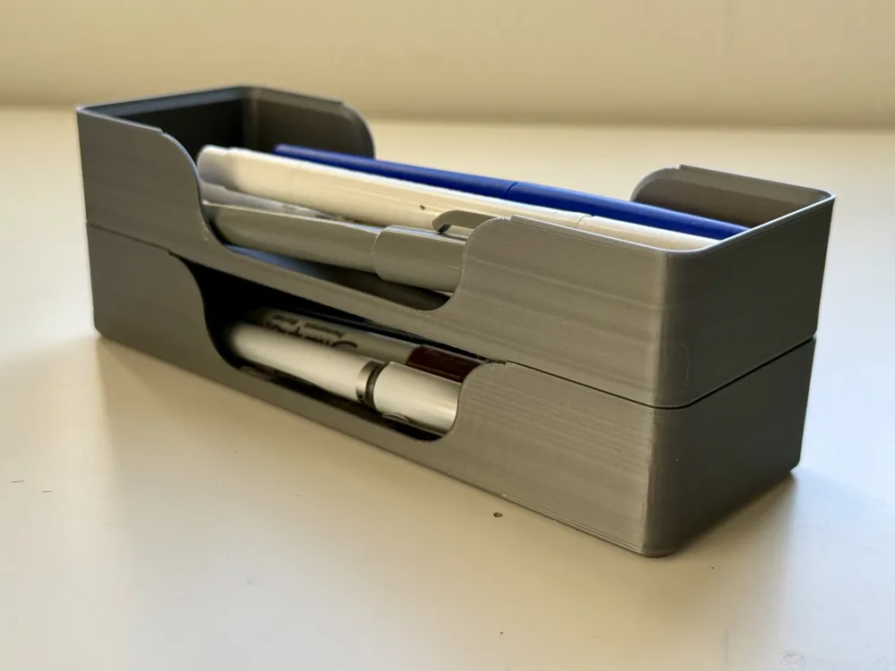 Stackable Pen Storage Tray - Free 3D Print Model - MakerWorld