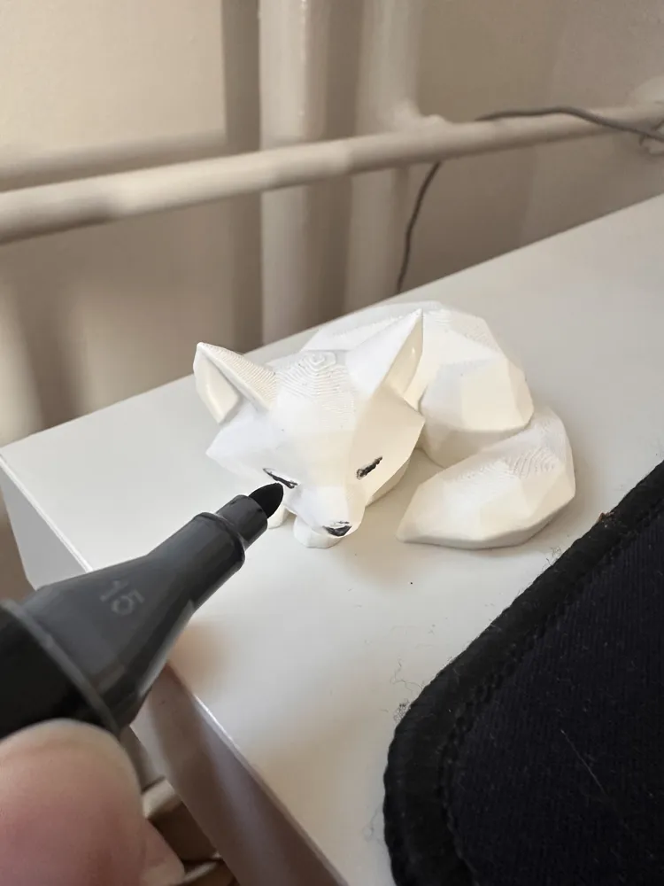 Cute Low Poly Sleeping Arctic Fox - Free 3D Print Model - MakerWorld