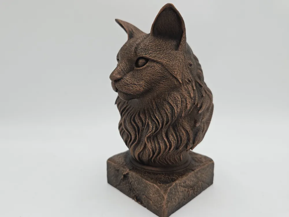 MAINE COON CAT BUST - Free 3D Print Model - MakerWorld