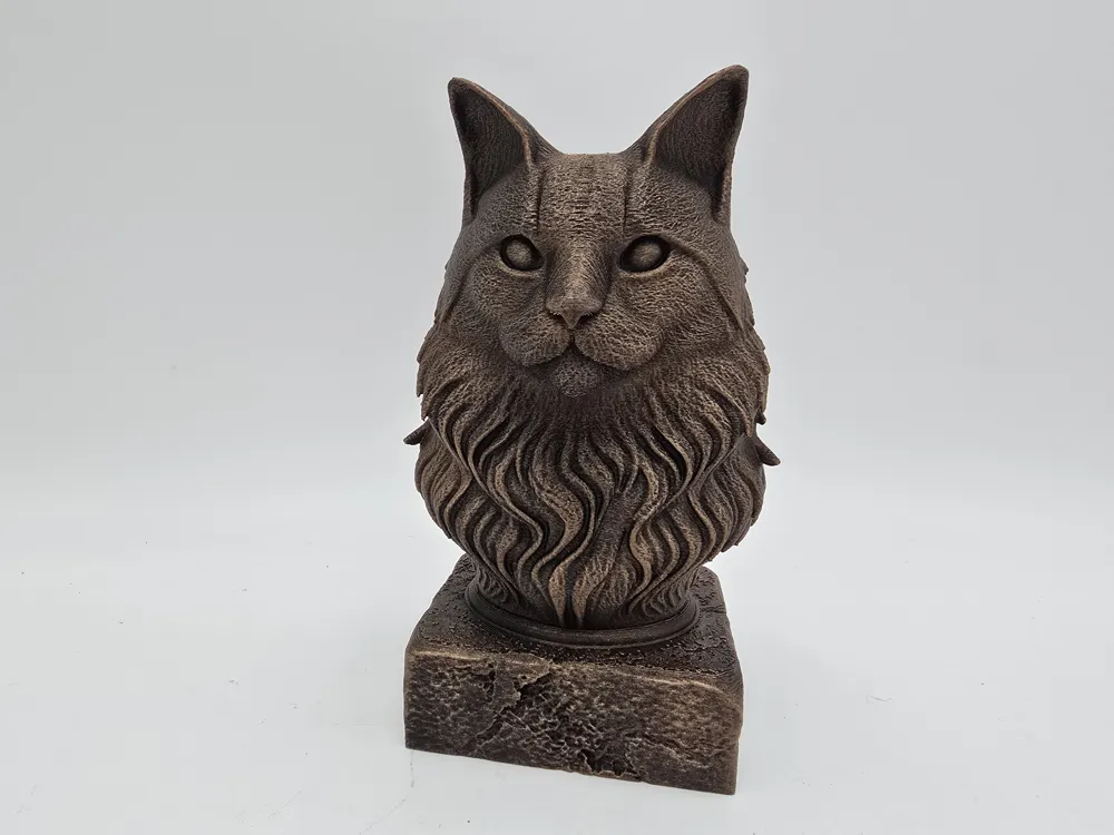 MAINE COON CAT BUST - Free 3D Print Model - MakerWorld