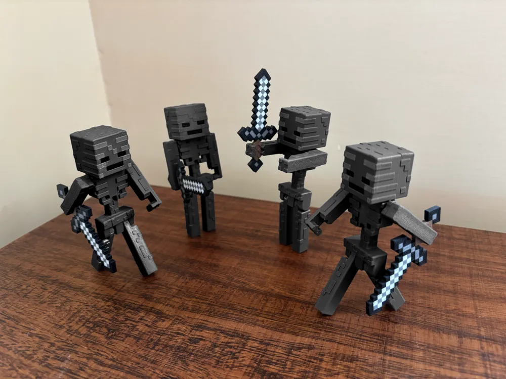 Minecraft Wither Skeleton – Articulated - Free 3D Print Model - MakerWorld