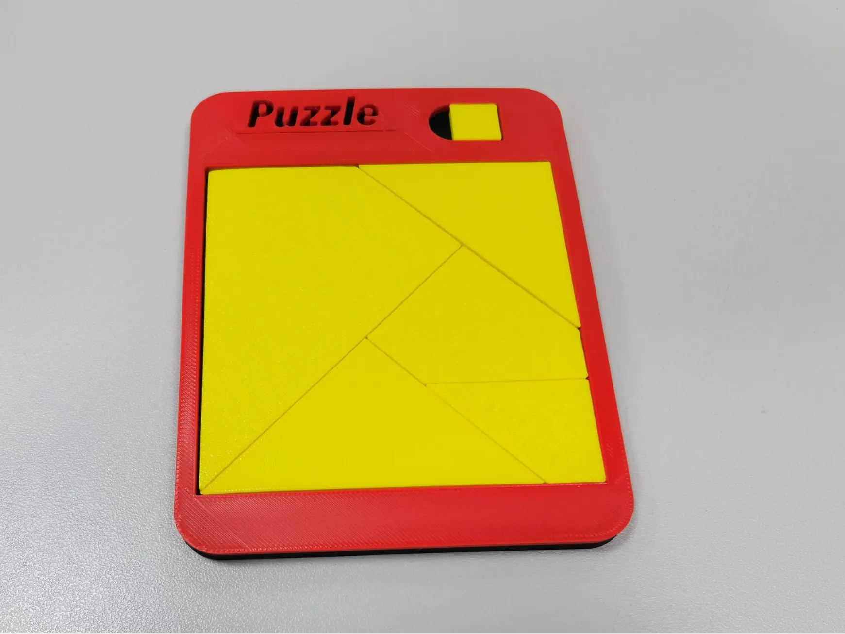 square puzzle, Fit the small square into the seemingly impossible ...