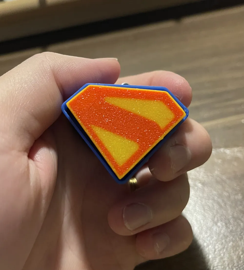 Superman Clicker Keychain by user_2685674619 MakerWorld: Download Free ...