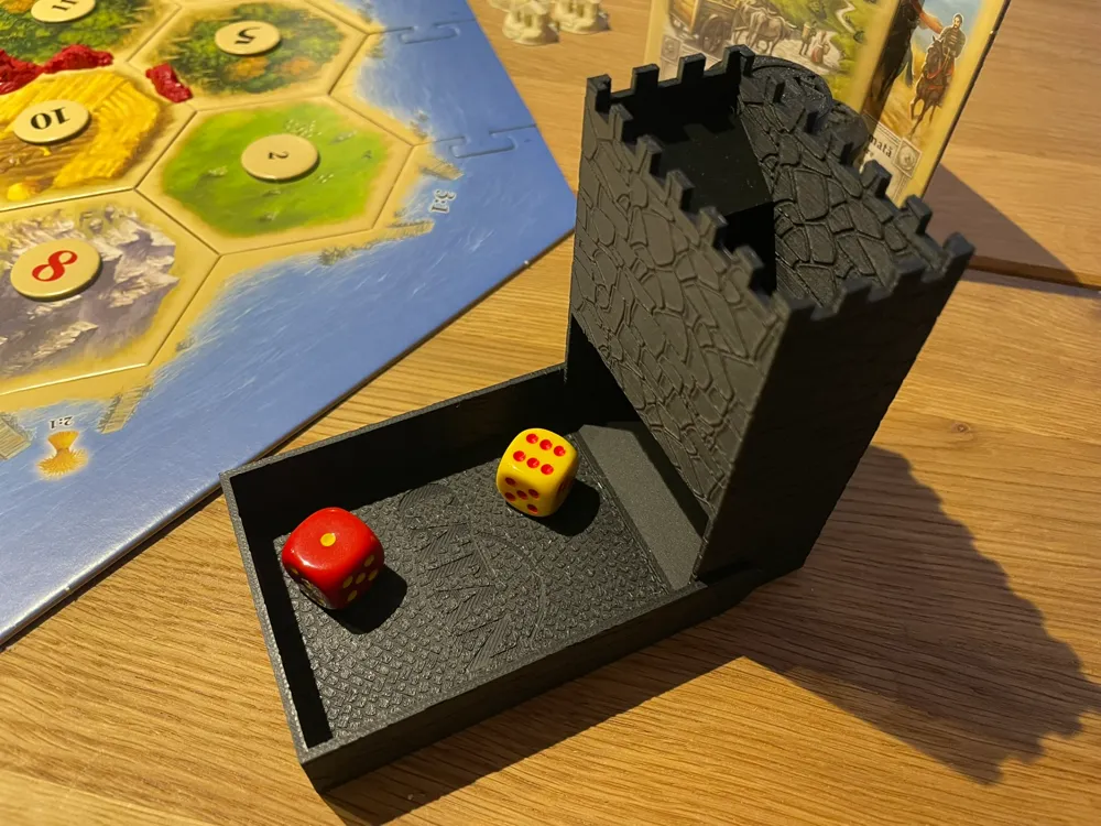 Catan Foldable/Collapsible Dice Tower by Birz - MakerWorld