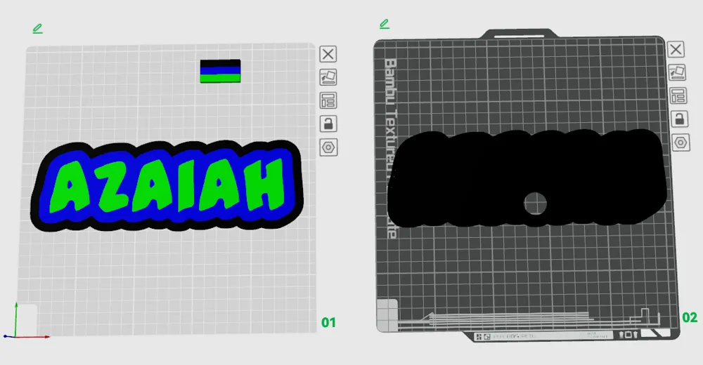 Azaiah Name Light Box by DylansLightBoxes - MakerWorld