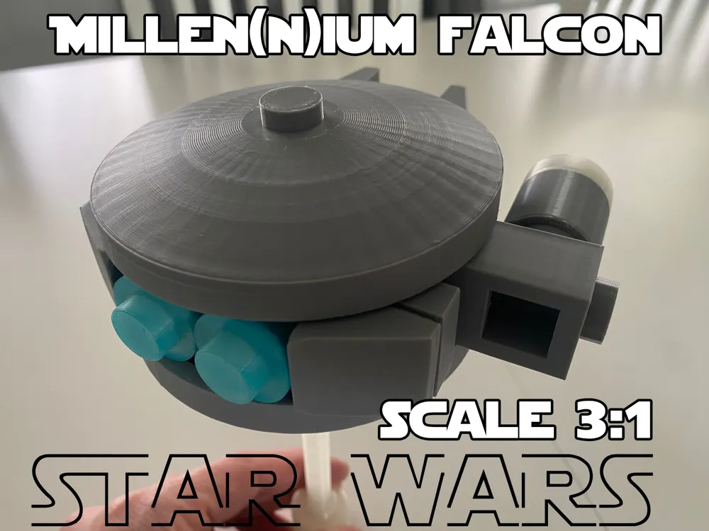 Millennium Falcon Brick 3:1 Scale by Lobotomy - MakerWorld