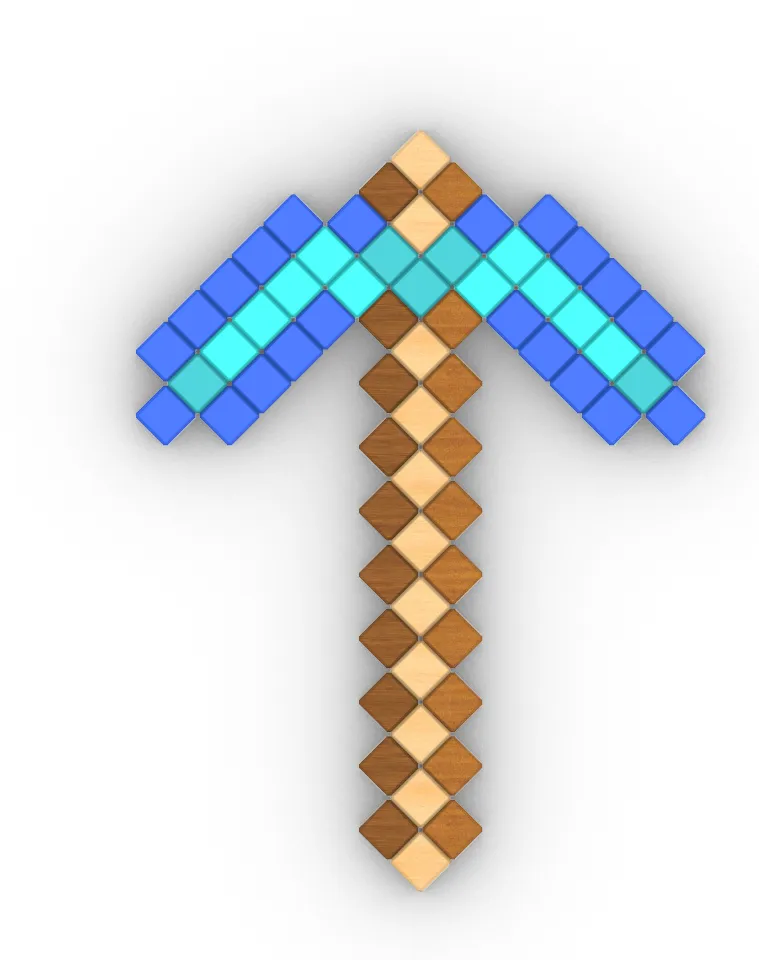 MineCraft PixAxe Various Materials - Free 3D Print Model - MakerWorld