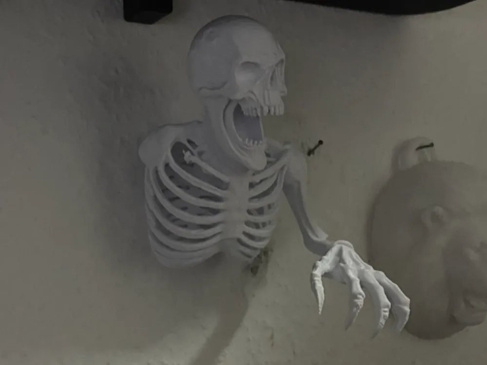 Skeleton Wall Decor (one-armed) - Free 3D Print Model - MakerWorld