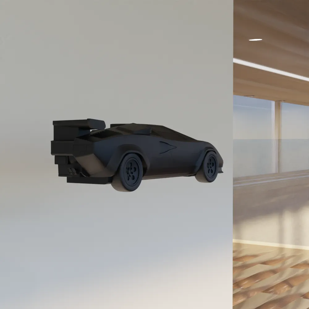 Lamborghini Countach 500 QV Wall Art - Side View - Free 3D Print Model ...