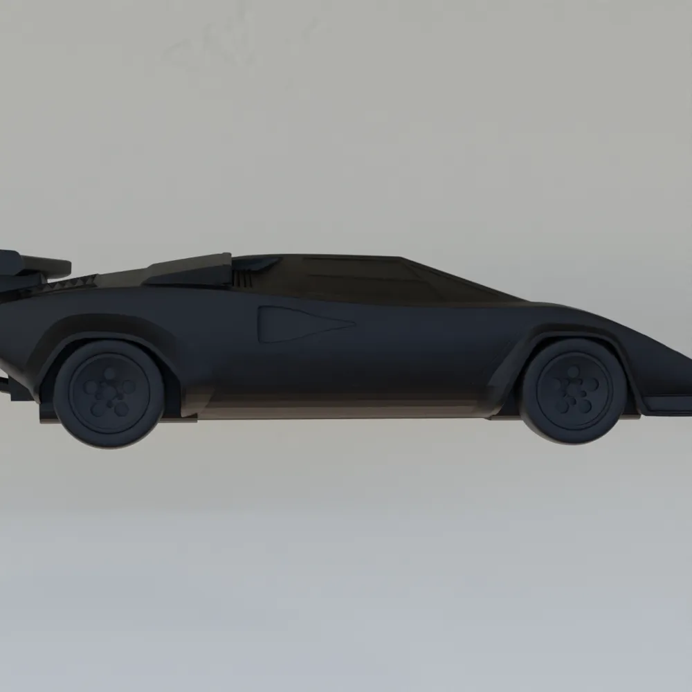 Lamborghini Countach 500 QV Wall Art - Side View - Free 3D Print Model ...