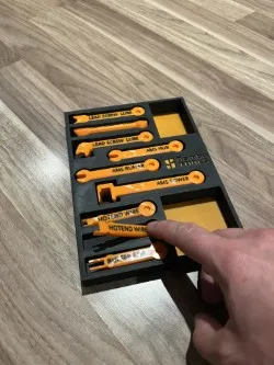 Bambu Tools holder for 9 tools + AMS Riser drawer by Ryan MakerWorld ...