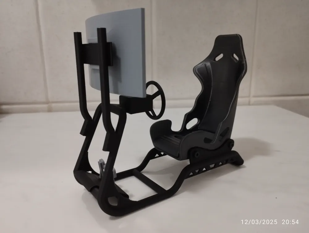 Sim racing cockpit for desk - Free 3D Print Model - MakerWorld