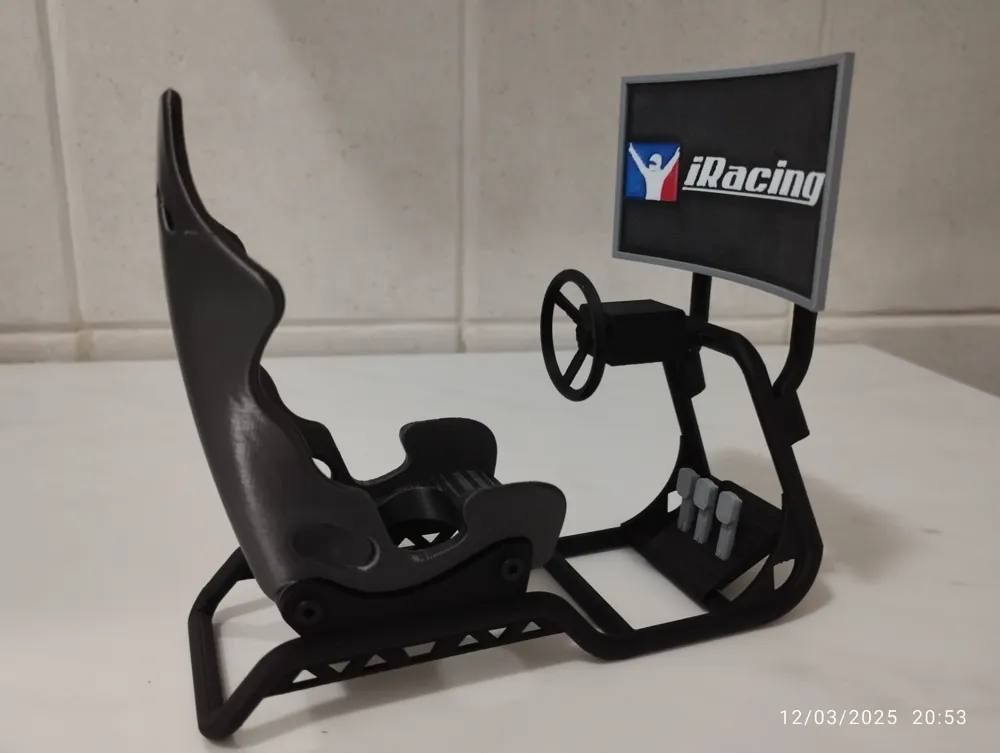 Sim racing cockpit for desk - Free 3D Print Model - MakerWorld