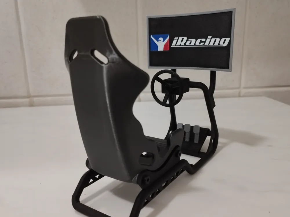 Sim racing cockpit for desk - Free 3D Print Model - MakerWorld