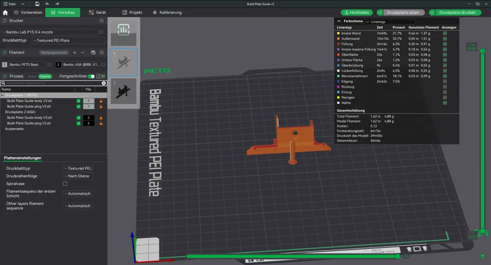 V2 - Build Plate Guide - P1 / X1 - Aligner like A1 - Free 3D Print ...