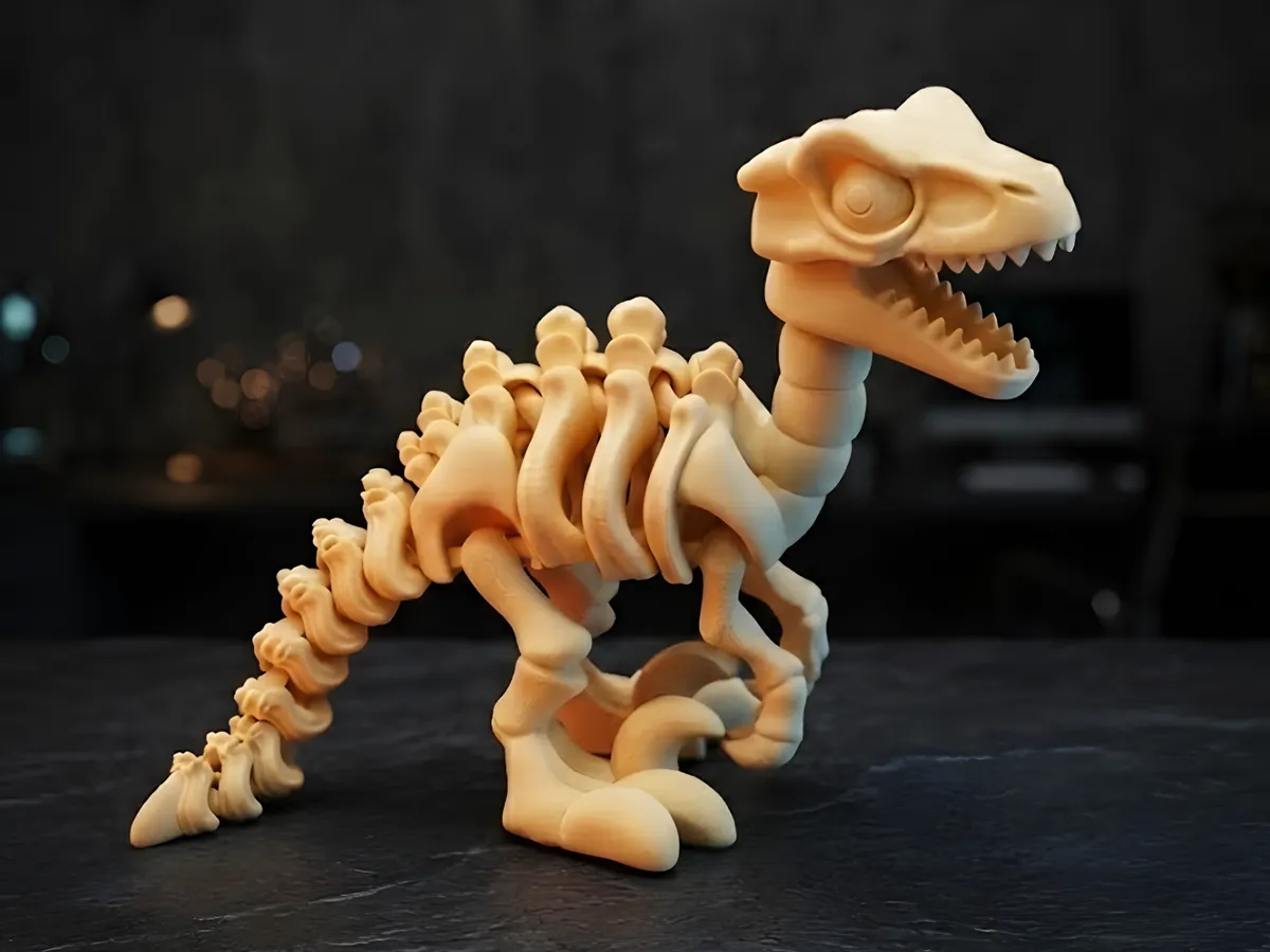 Skeletal Articulated Velociraptor - Free 3D Print Model - MakerWorld