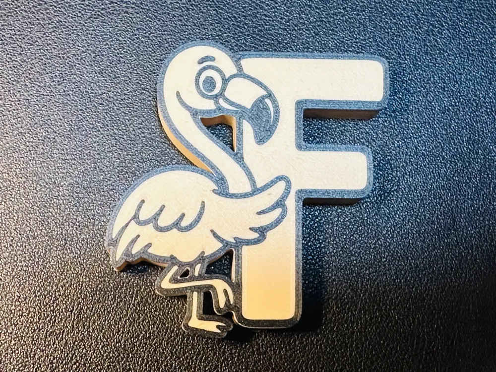 Letter F “Flamingo” - Animal Alphabet by JAV-3D MakerWorld: Download ...