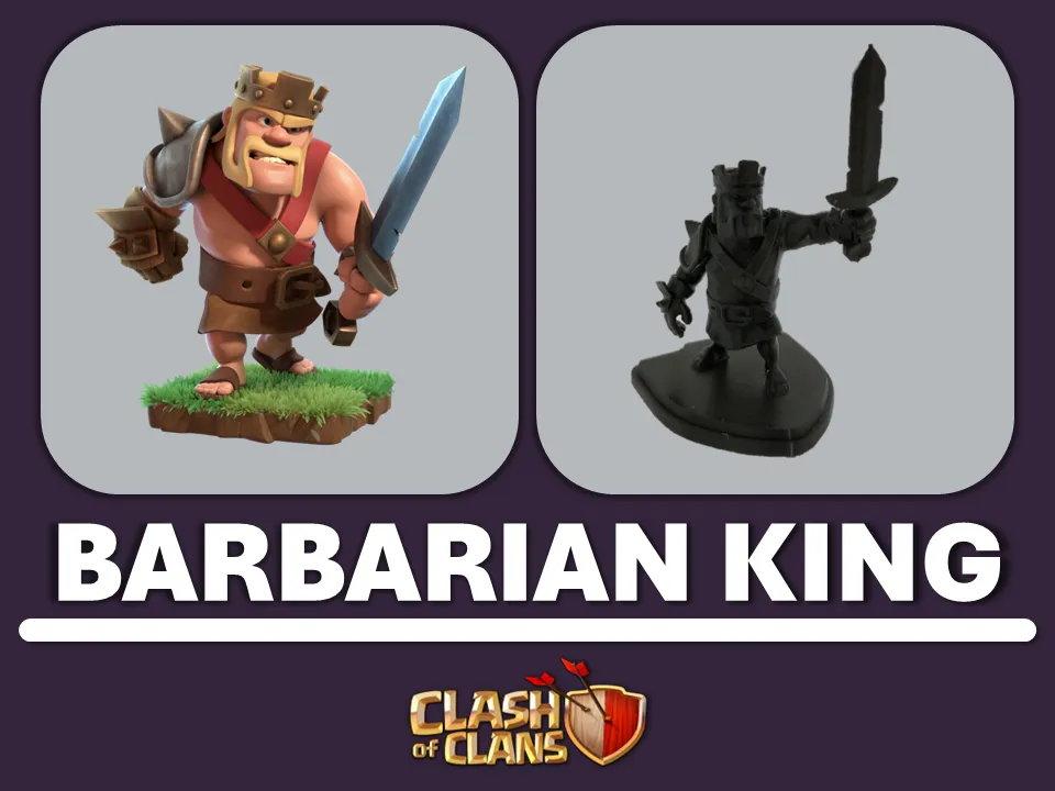 Barbarian king | Clash of clans figurine by Mike.stl MakerWorld ...
