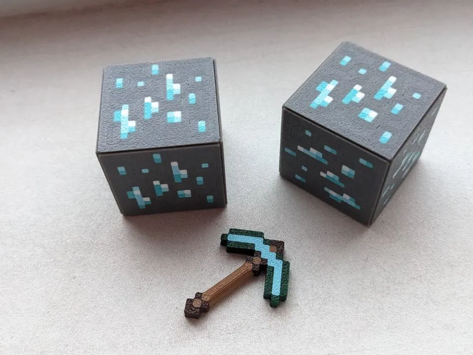Minecraft Diamond Ore Block by kirimba MakerWorld: Download Free 3D Models