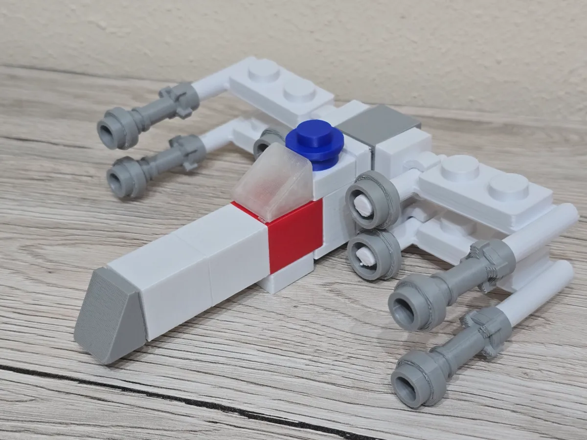 X翼 * 星球大战纳米战机 * 250% 比例积木 - 免费 3D 打印模型 - MakerWorld