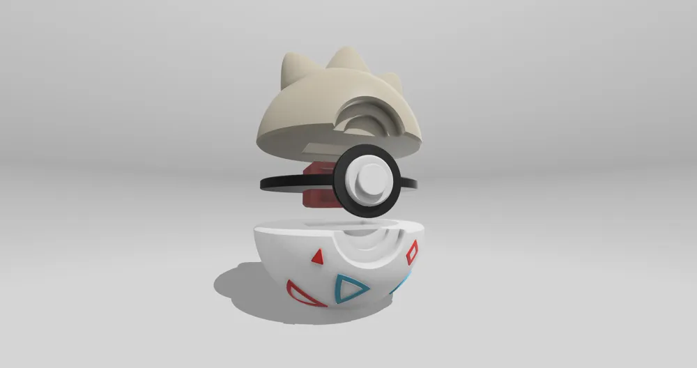 Togepi Pokeball - Free 3D Print Model - MakerWorld