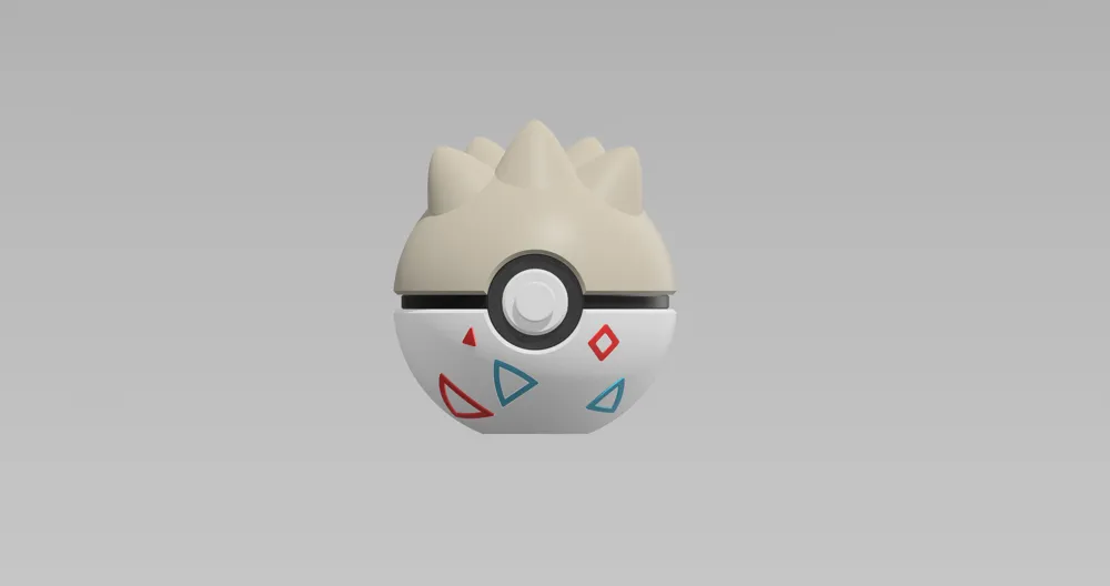 Togepi Pokeball - Free 3D Print Model - MakerWorld