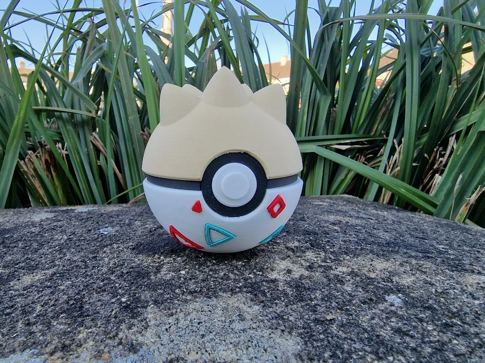 Togepi Pokeball - Free 3D Print Model - MakerWorld